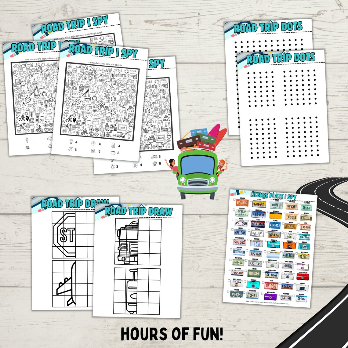Road Trip Games | Road Trip Bundle | Road Trip Printables for Kids ...