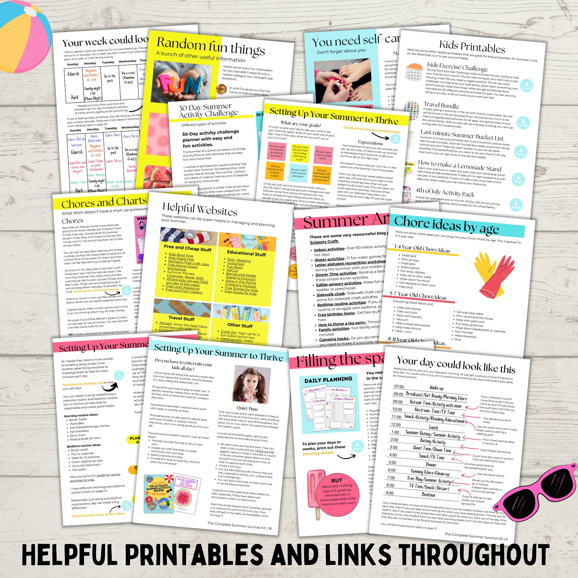 Summer Schedule | Summer Planner | Summer Bundle | Summer Games | the ...