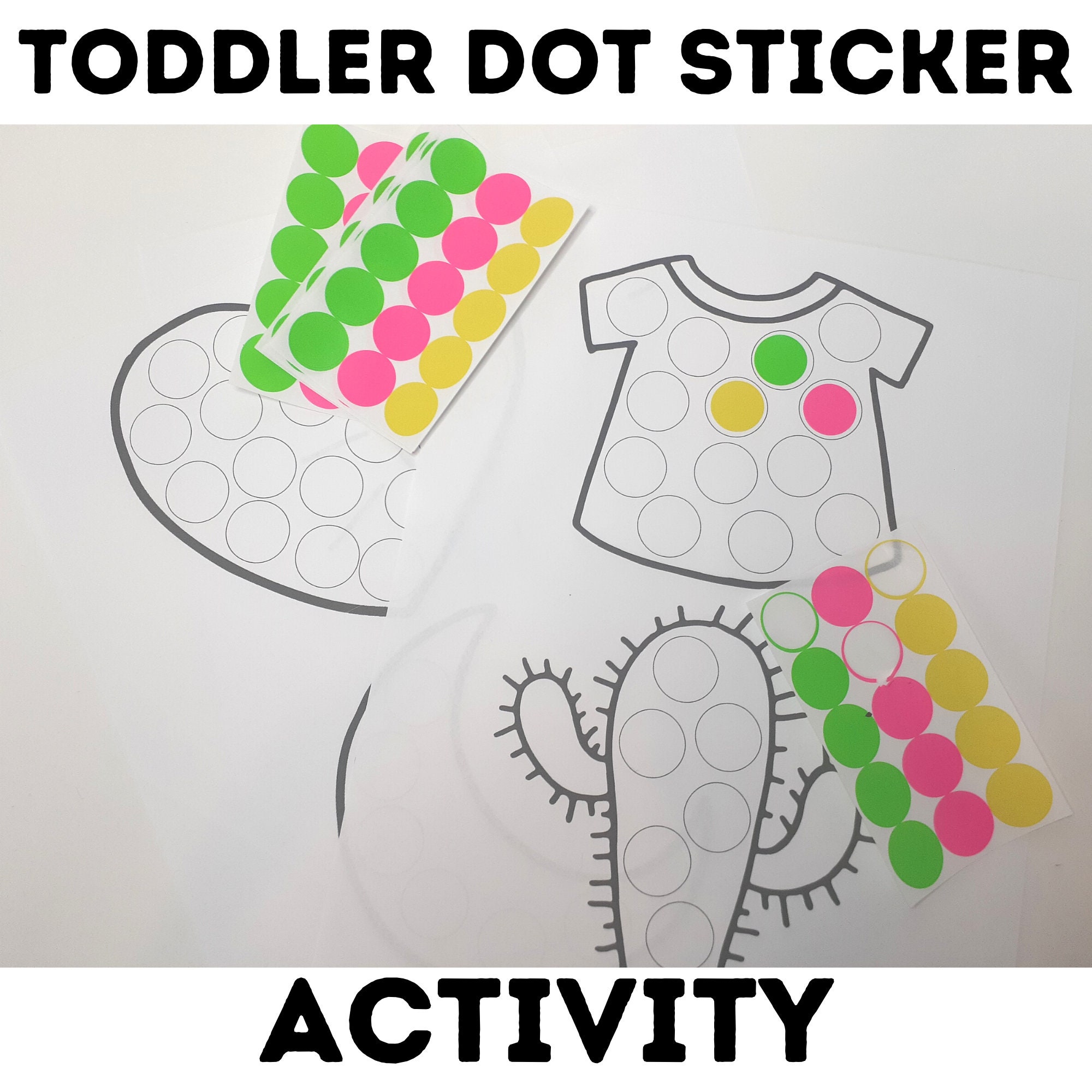 Toddler and Preschooler Dot Sticker Activity Pages | Dot Activity ...