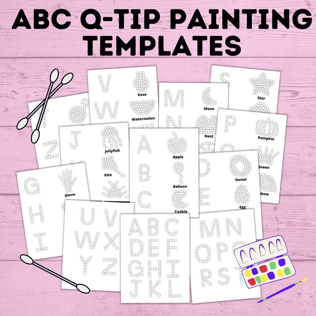 ABC Q-tip Painting Printable | ABC Printable | Preschool Craft ...