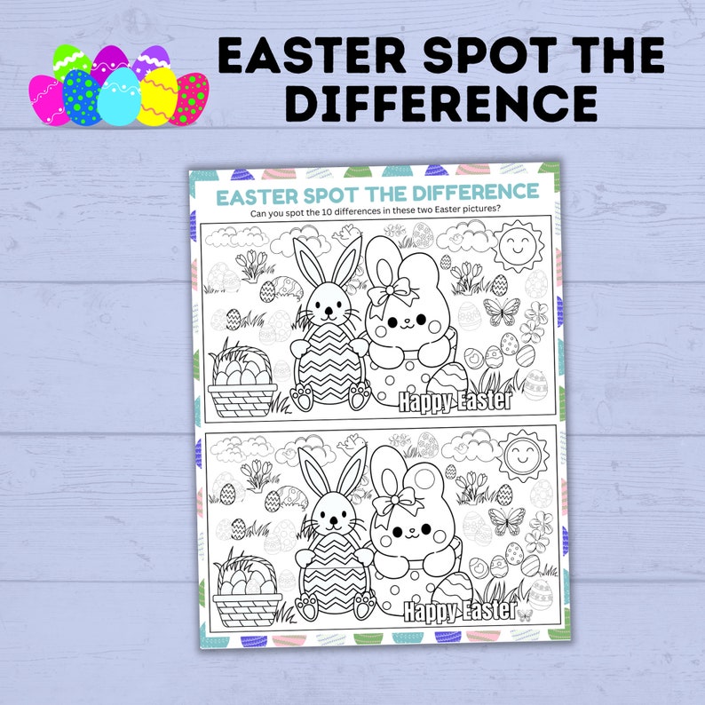 Easter Spot the Difference for Kids | Easter Activities for Kids | Kids ...