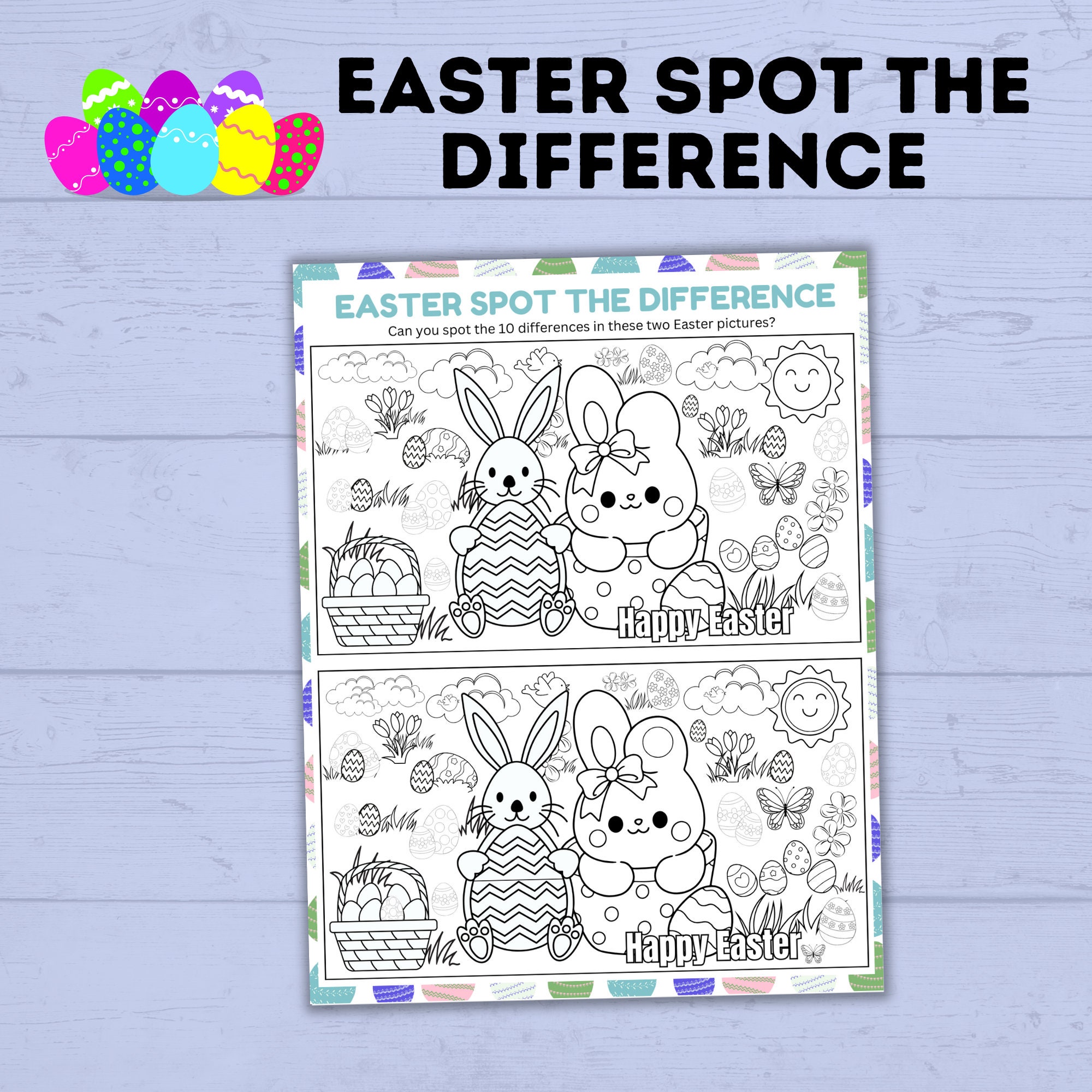 Easter Spot the Difference for Kids | Easter Activities for Kids | Kids ...