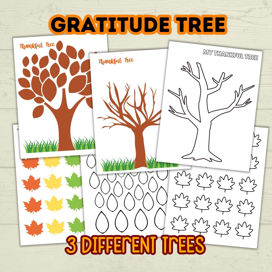 Thankful Tree Activity for Kids, November Thanksgiving Tree, Gratitude ...