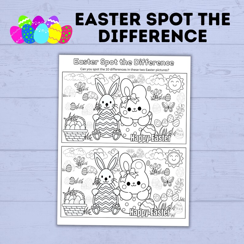 Easter Spot the Difference for Kids | Easter Activities for Kids | Kids ...