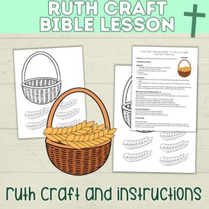 Ruth and Naomi Bible Character Lesson Activity Page Kids, Sunday School ...