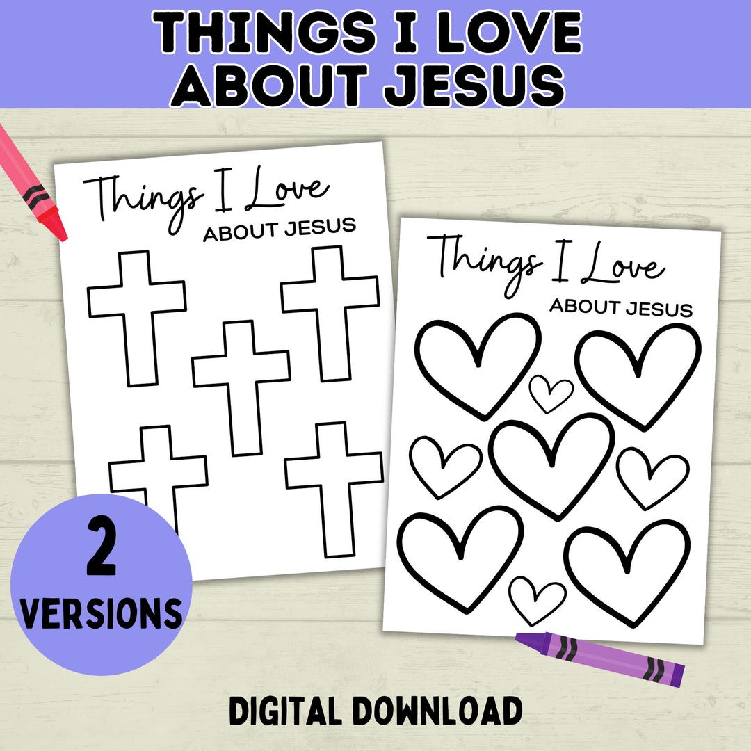 Jesus Loves You | Things I Love About Jesus | Easter Craft | Sunday ...