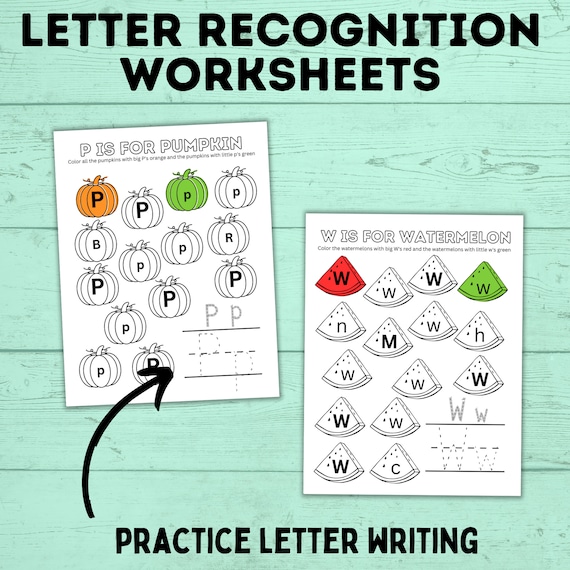 Hojas De Trabajo De Reconocimiento De Letras Aprendiendo El Alfabeto