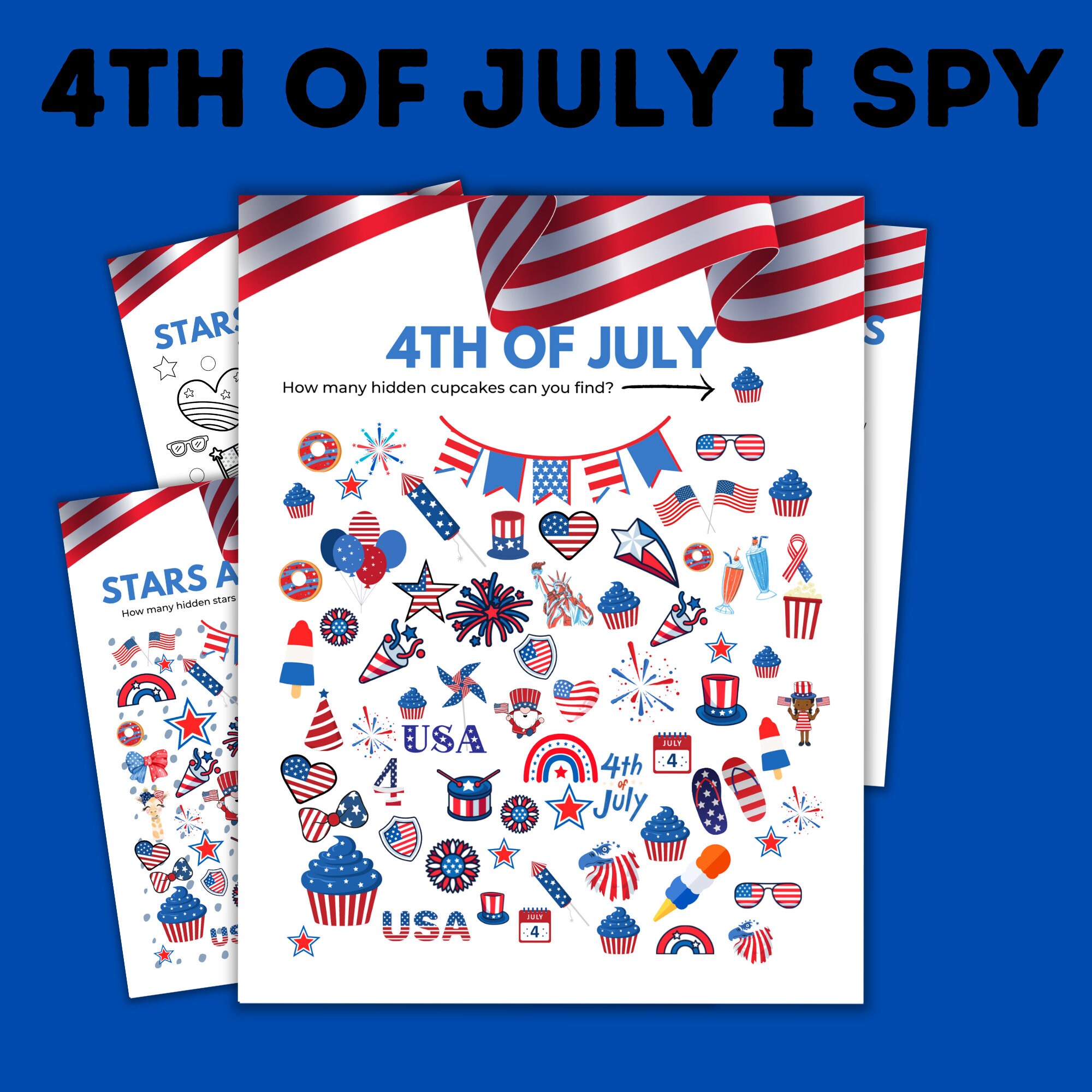 I Spy for Kids 4th of July I Spy 4th of July Crafts for Kids 4th of ...