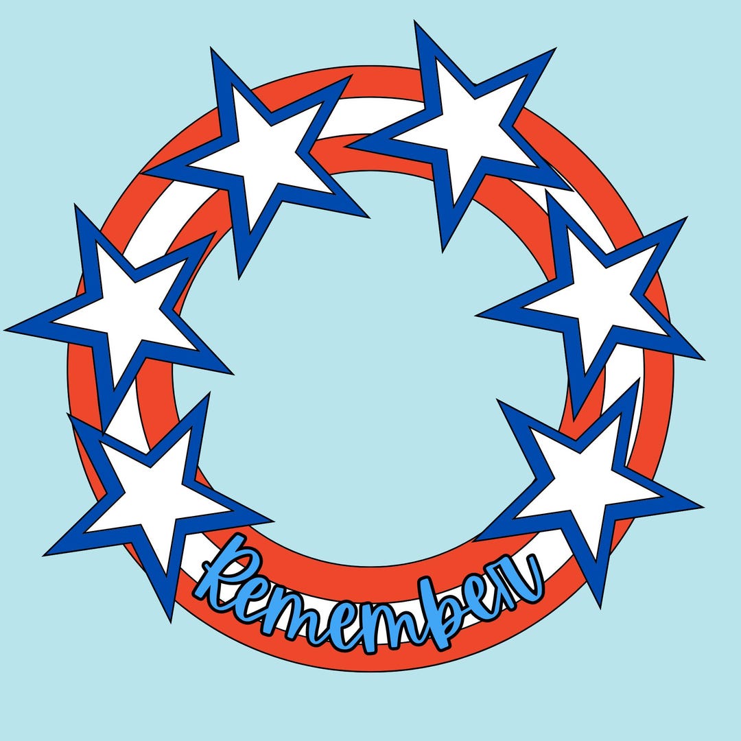 Memorial Day Craft, Memorial Day DIY Paper Wreath, Easy Patriotic ...