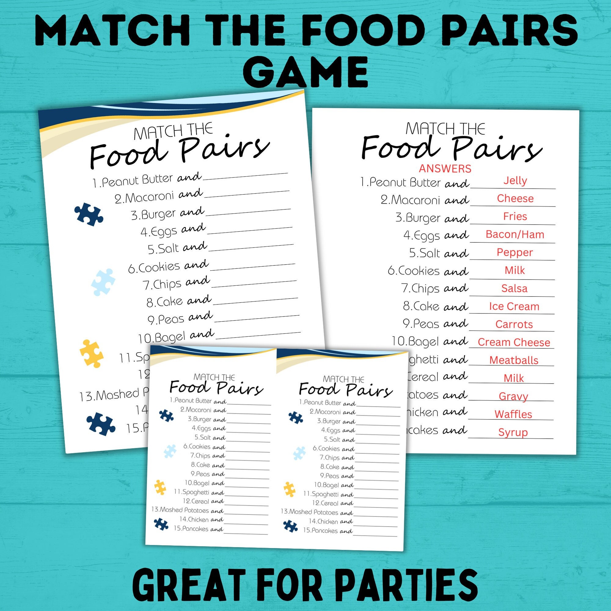 Food Pairs Game | Match the Food Pairs | Kids Games | Kids Activities ...