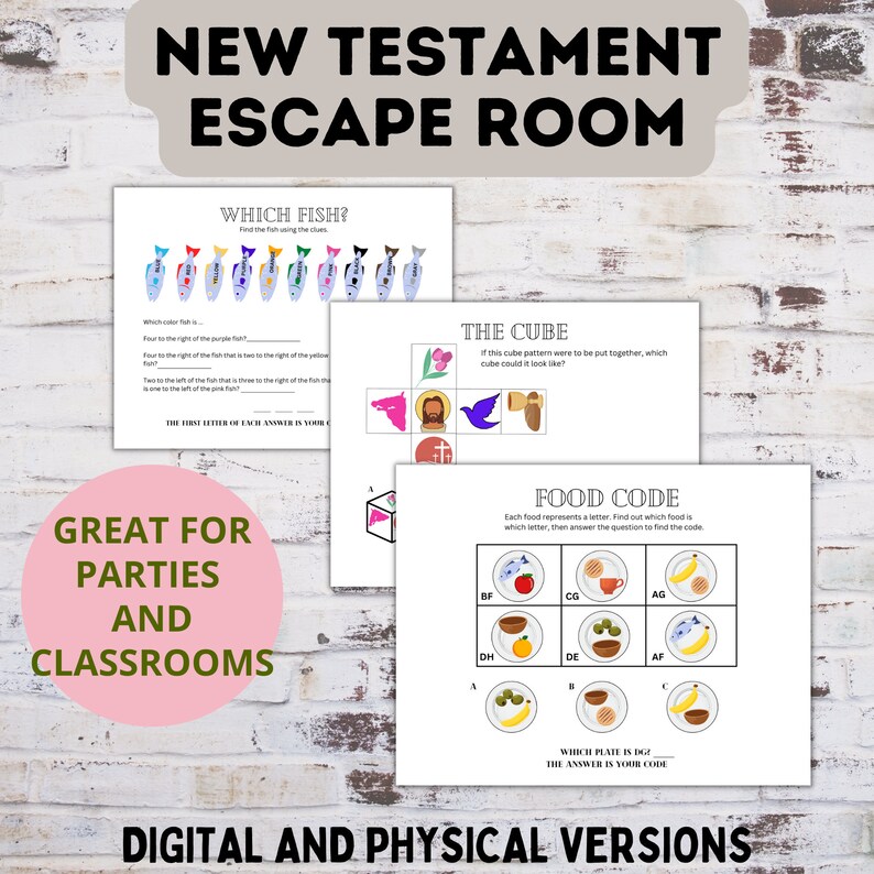 Bible Escape Room | New Testament Escape Room for Youth | Youth Games ...