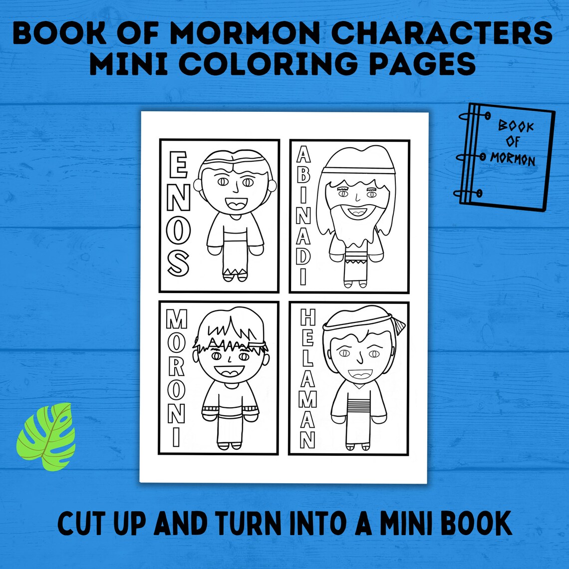 Book of Mormon Characters Mini Coloring Book | Nephi | Book of Mormon ...