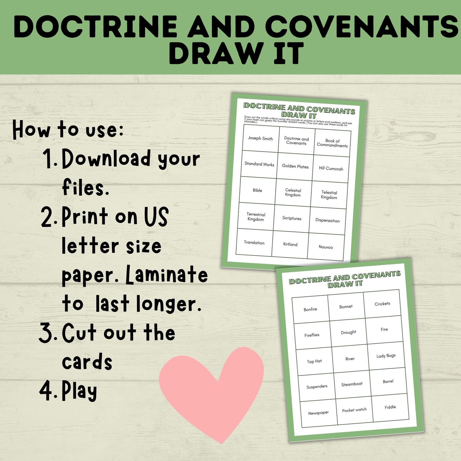Doctrine and Covenants Game | Doctrine and Covenants Draw It | D&C ...