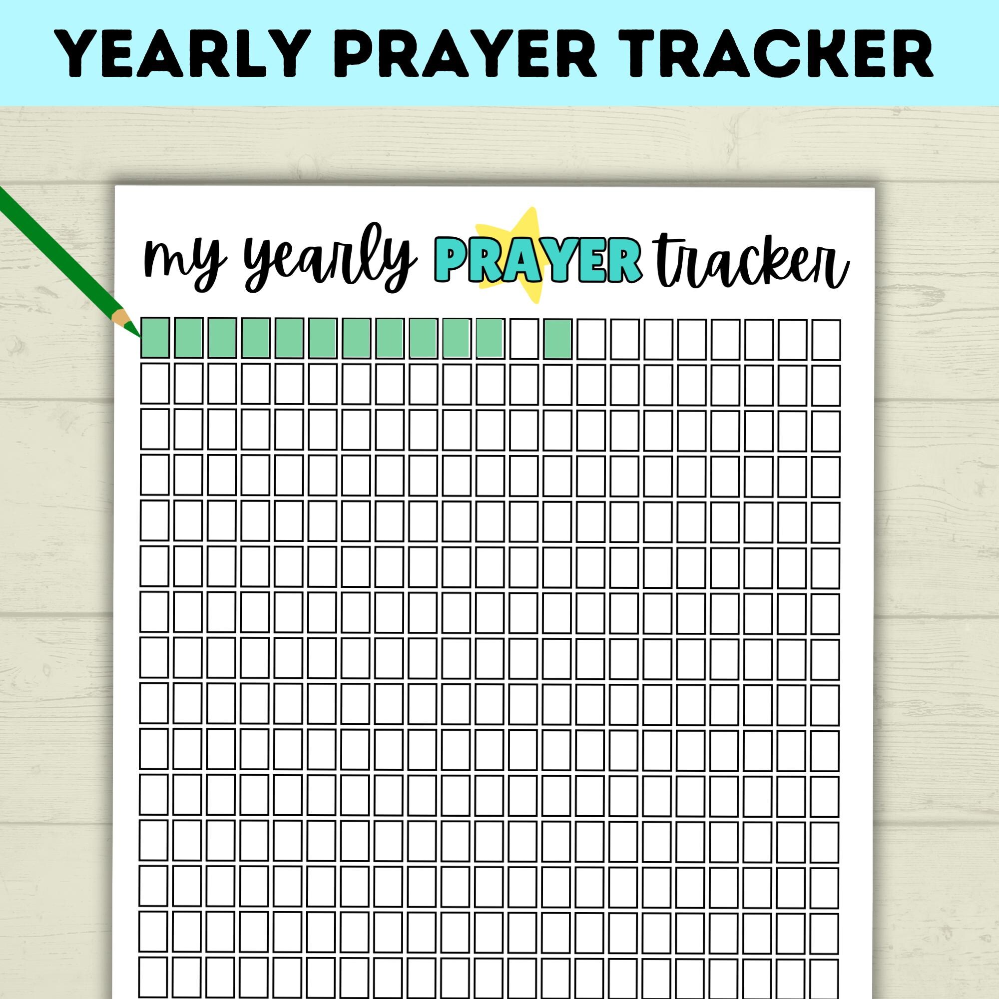 Yearly Prayer Tracker | Prayer Chart | Prayer Lessons | Primary Class ...