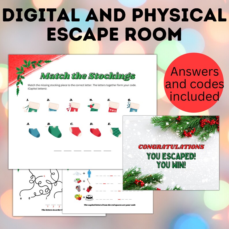 Christmas Escape Room for Kids | Christmas Games for Kids | Kids Games ...