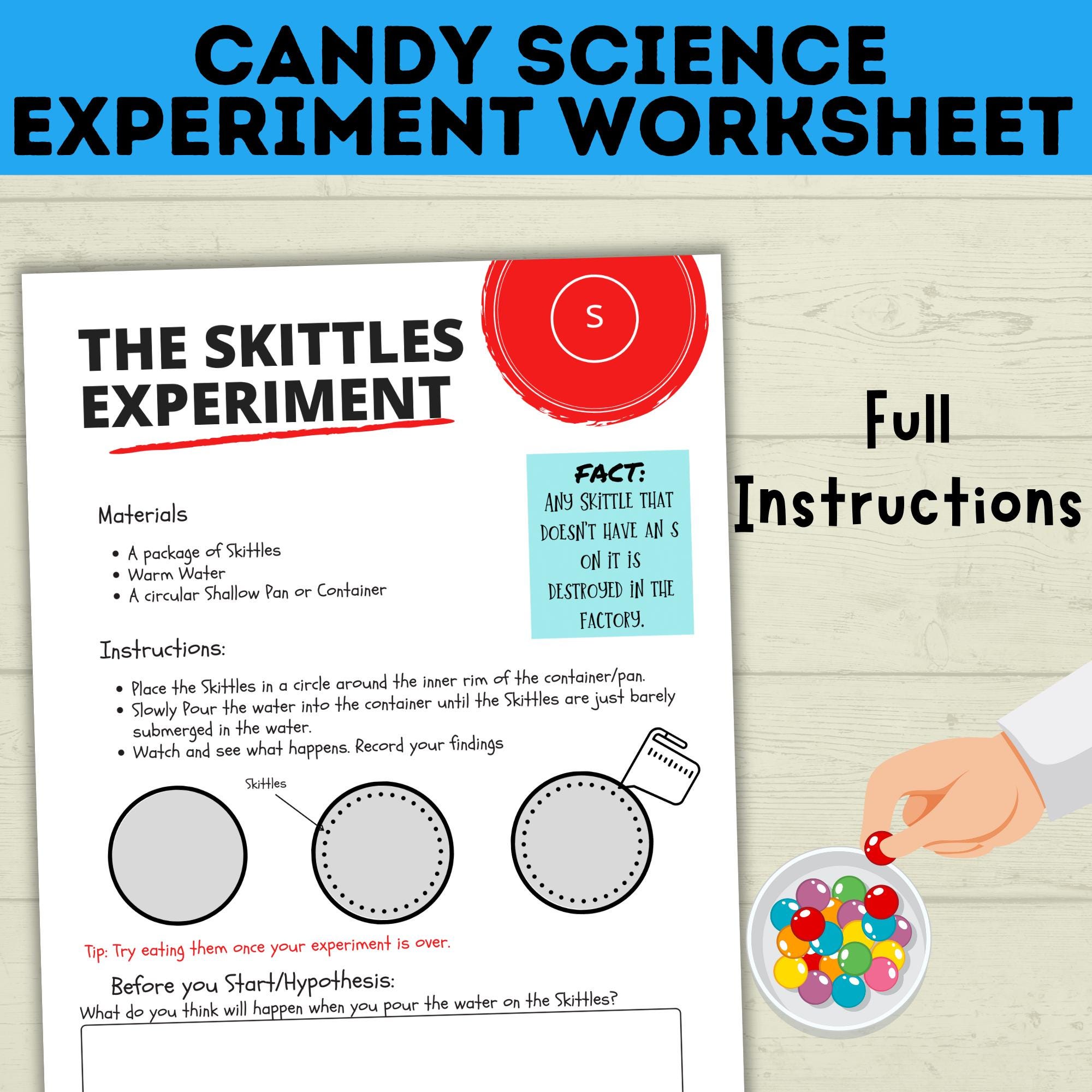 Candy Science Experiment for Kids | Scientific Method | Skittles ...