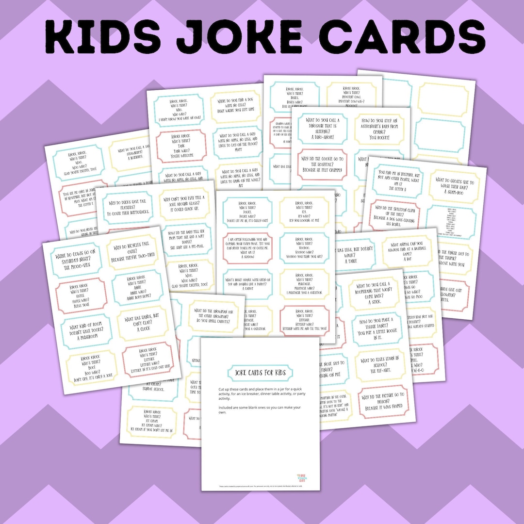 Funny Jokes for Kids | Lunch Joke Cards | Funny Kid's Joke Cards | Kids ...