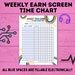 Weekly Earn Screen Time Chart for Kids | Screen Time Chart | TV Chart ...