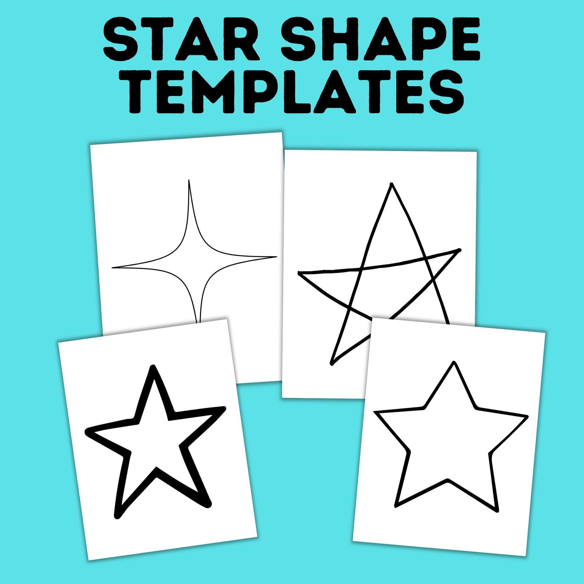 Star Shape Craft Templates | Craft Templates | Star Art | Star Coloring ...
