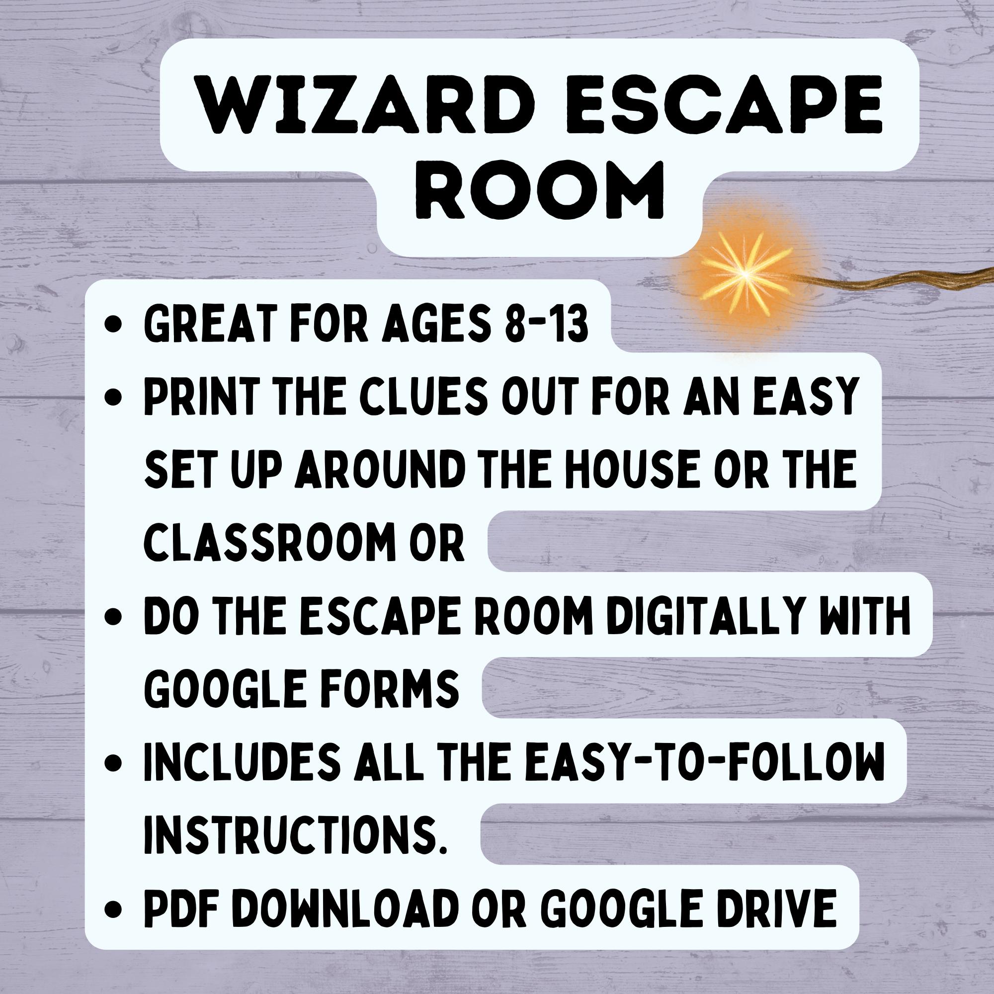 Wizard Escape Room for Kids 8-13 | Kids Escape Room | Digital Escape ...