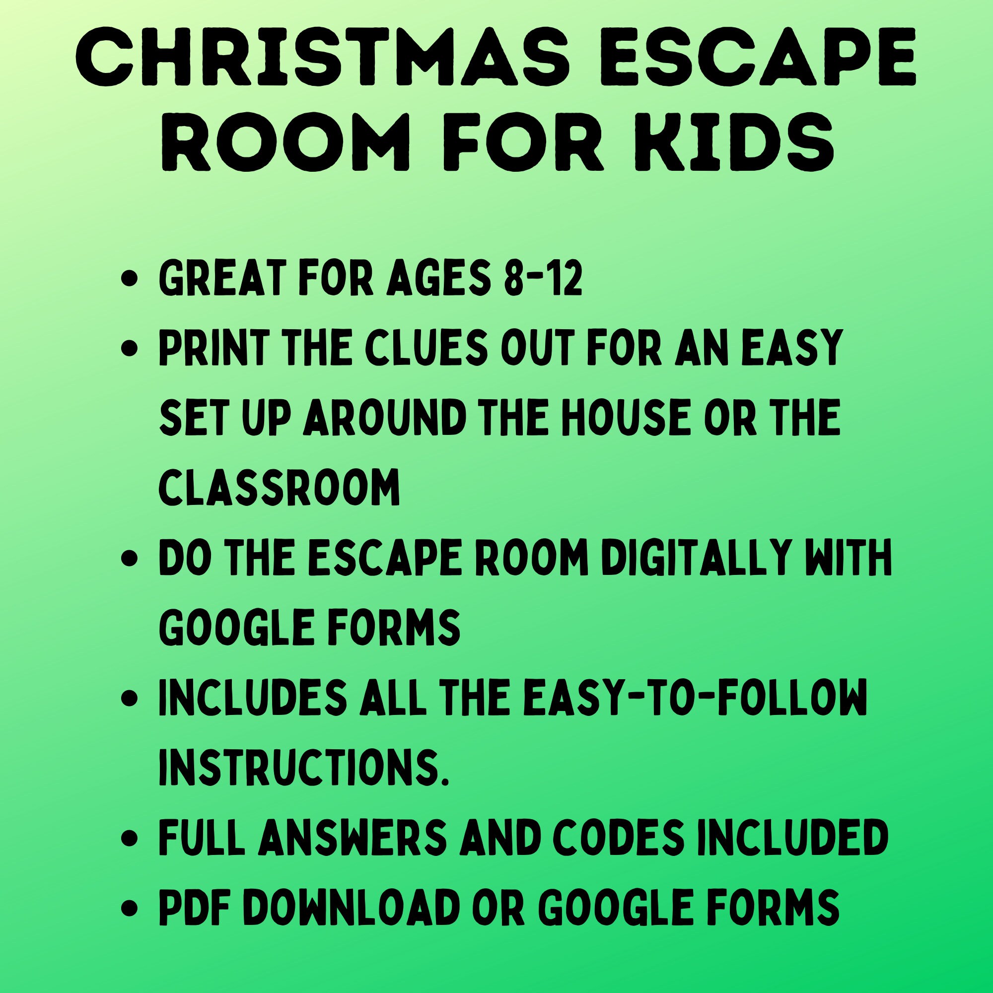 Christmas Escape Room for Kids Christmas Games for Kids Kids Games ...