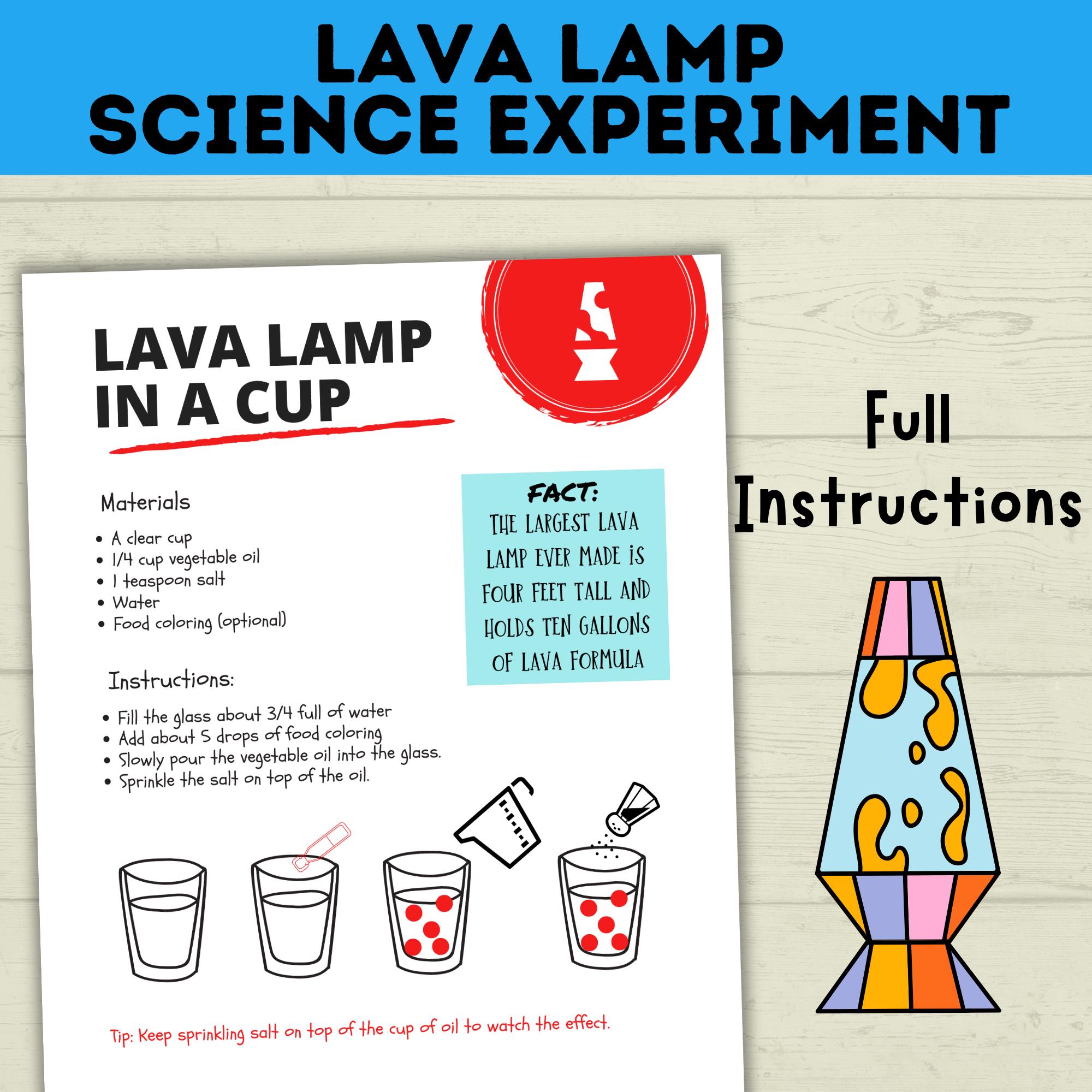 Science-themed Crafts | Lava Lamp in a Cup Science Experiment | Science ...