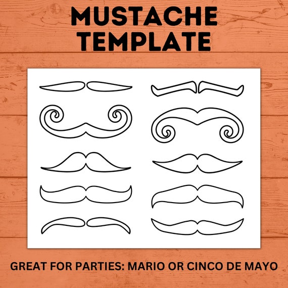 Printable Mustache Stencils