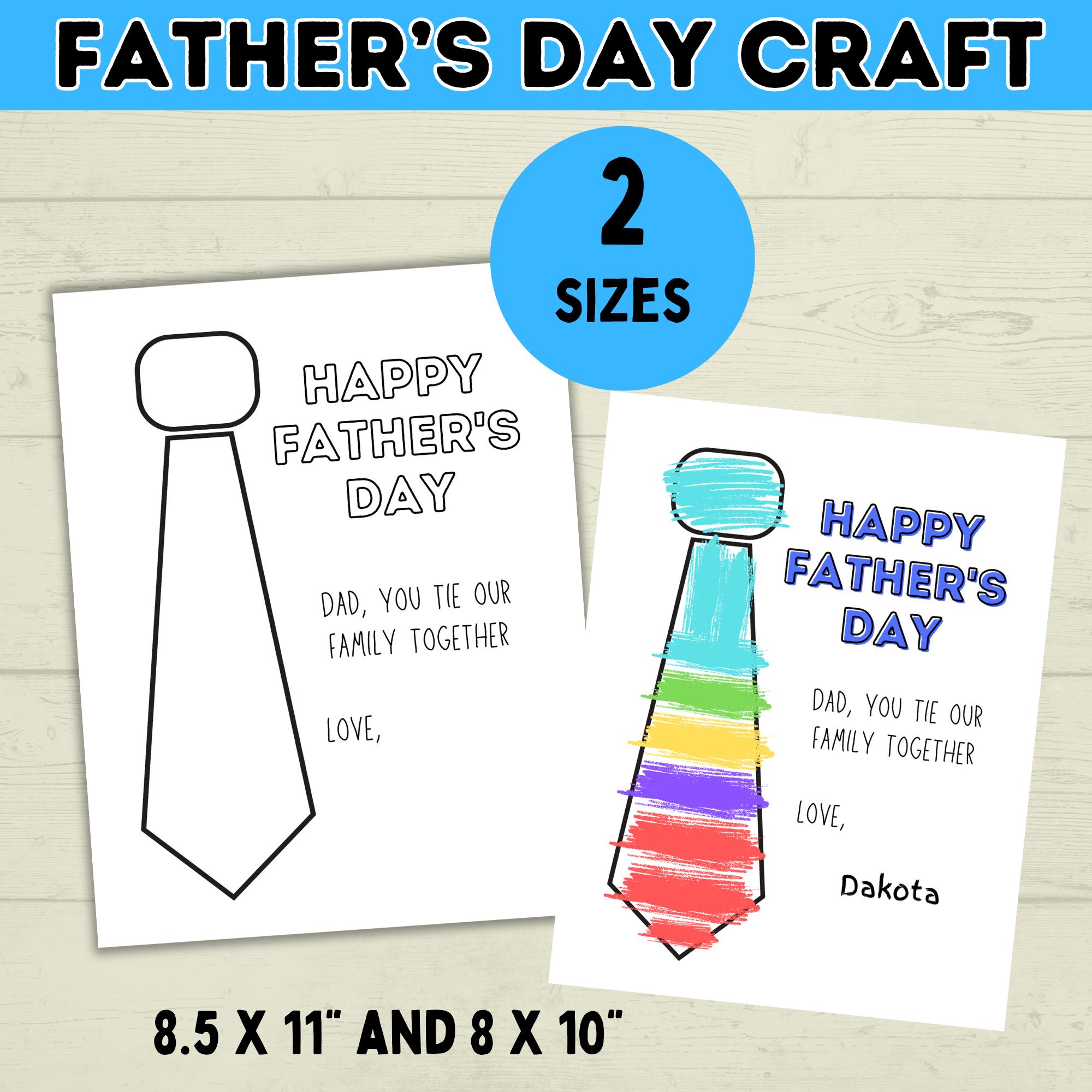 Father's Day Craft for Dad | Father's Day Printable | Father's Day Gift ...
