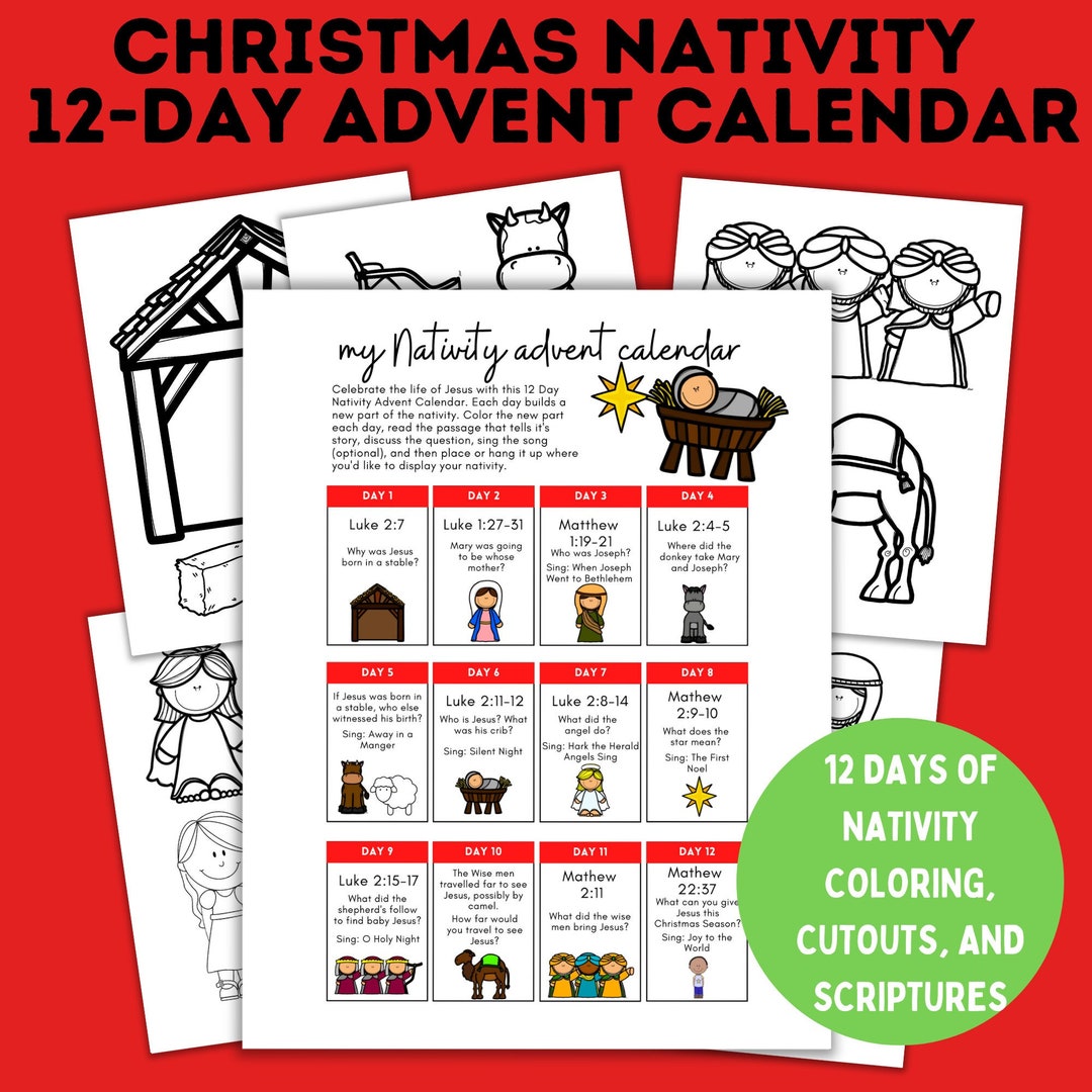 Kid's Advent Calendar | Christmas Calendar | Kid's Nativity Advent ...