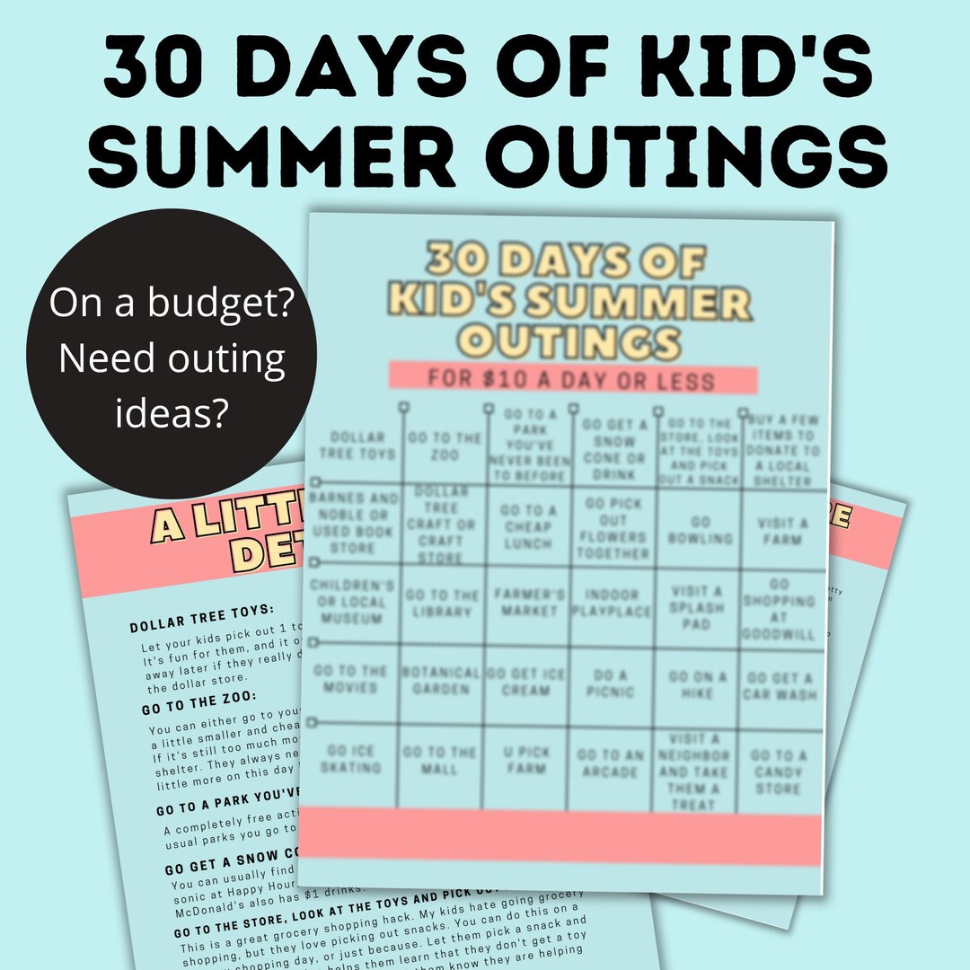 Ultimate Summer Activity List | 30 Days of Kid's Summer Outings on a ...