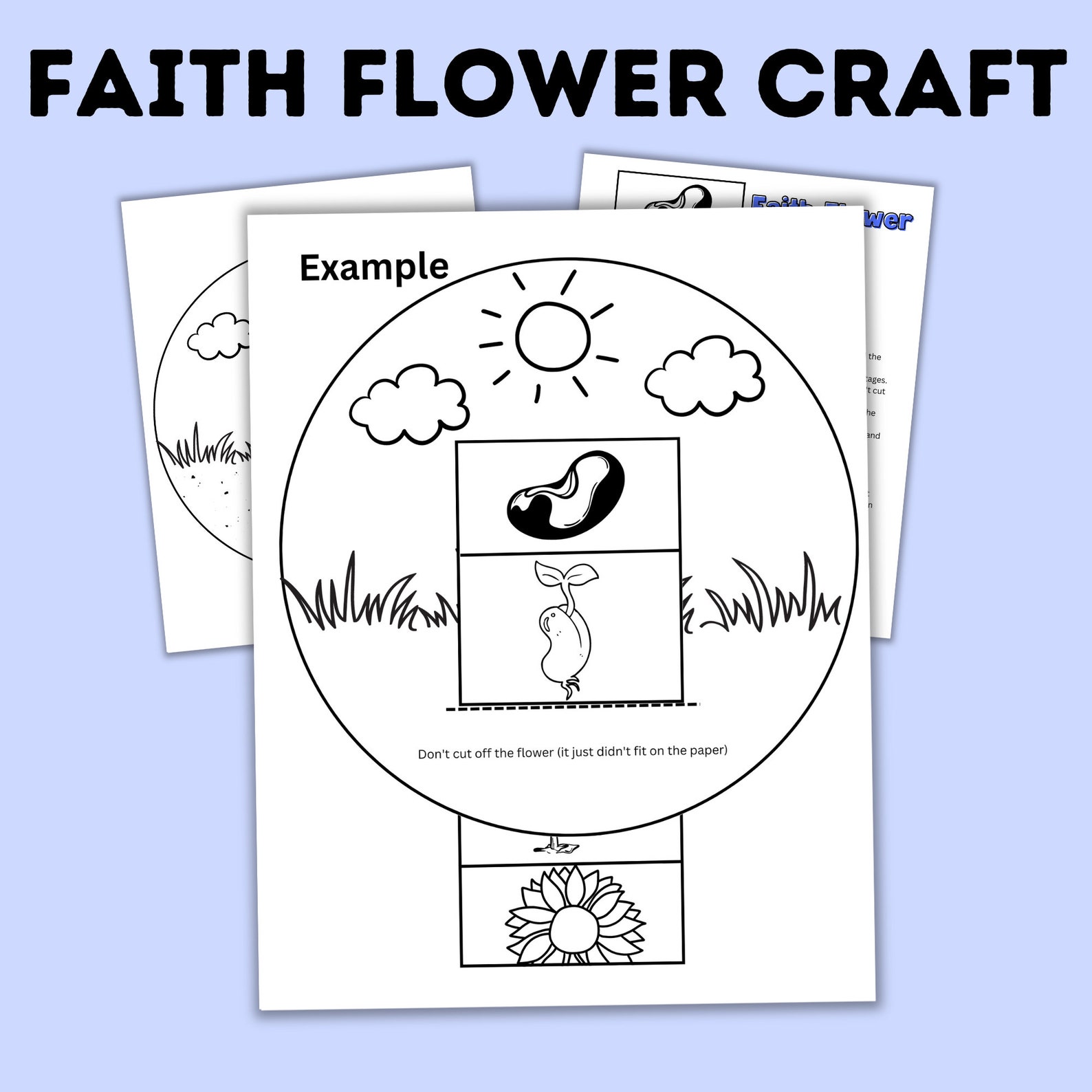 Faith Lesson | Sunday School Craft | Faith Flower Craft | Faith Sunday ...