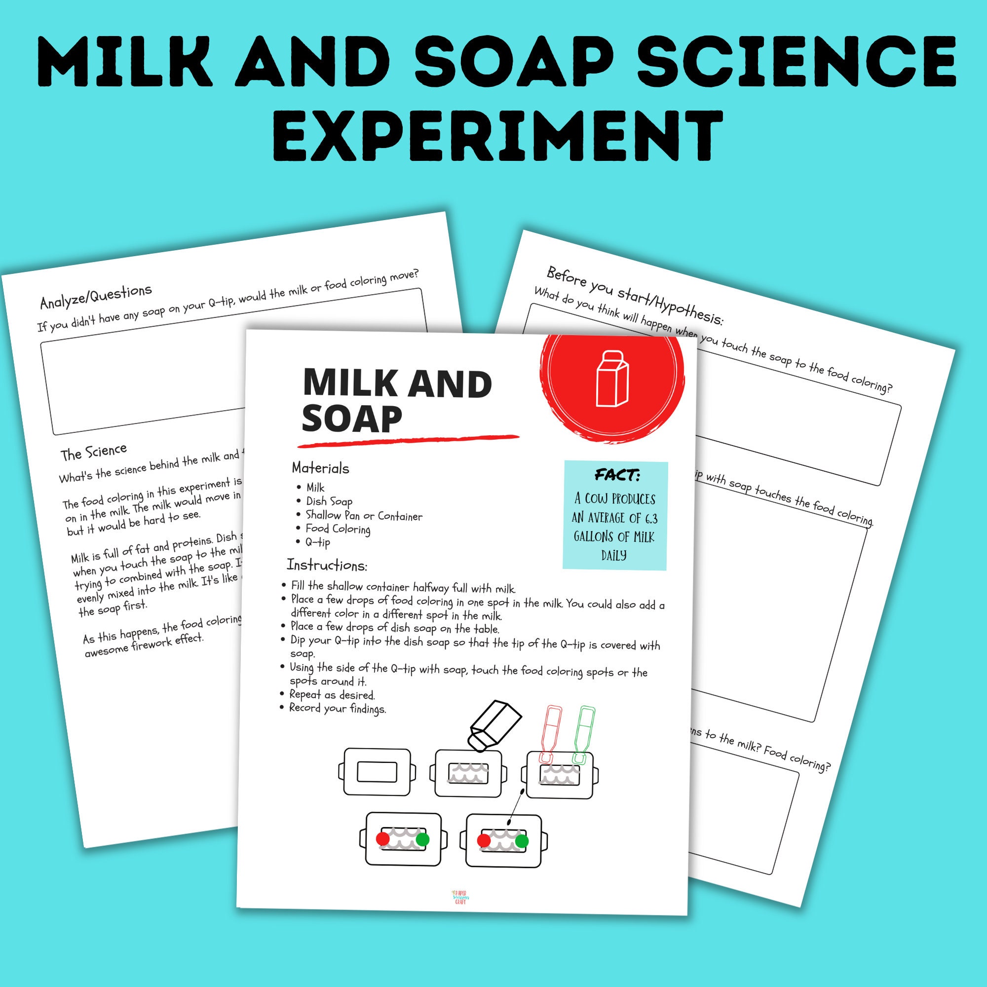 Milk and Soap Science Experiment for Kids | Science for Kids | STEM ...