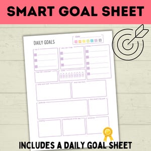 Kids Goals | Daily Goals Tracker | Smart Goals Sheet | Goal Setting ...