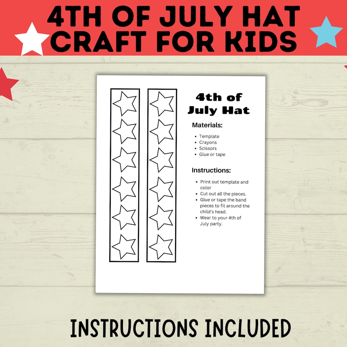 4th of July Craft for Kids | Patriotic Hat for Kids | Kids Craft ...