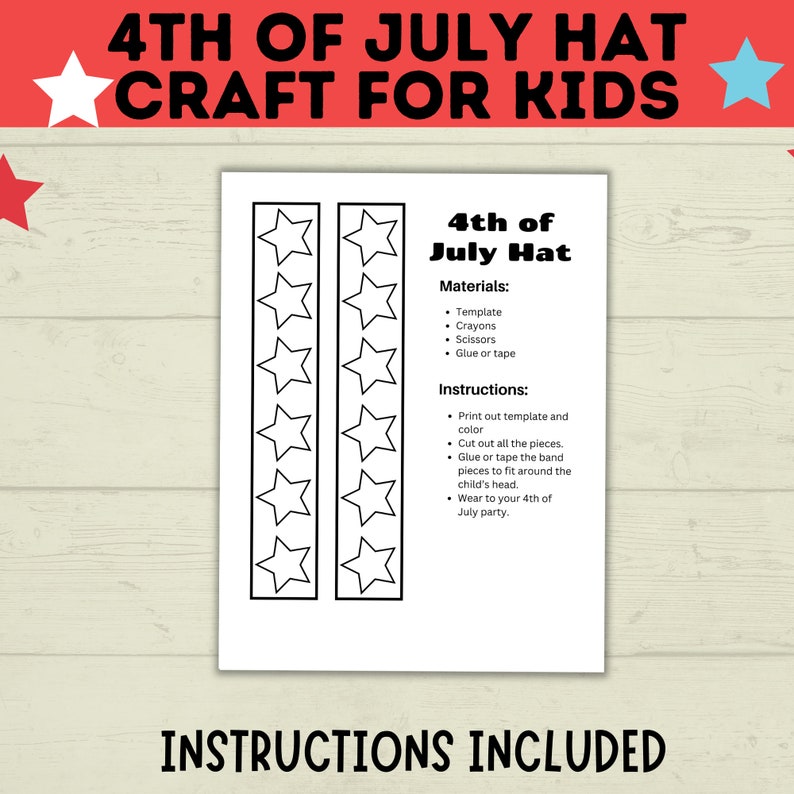 4th of July Craft for Kids | Patriotic Hat for Kids | Kids Craft ...