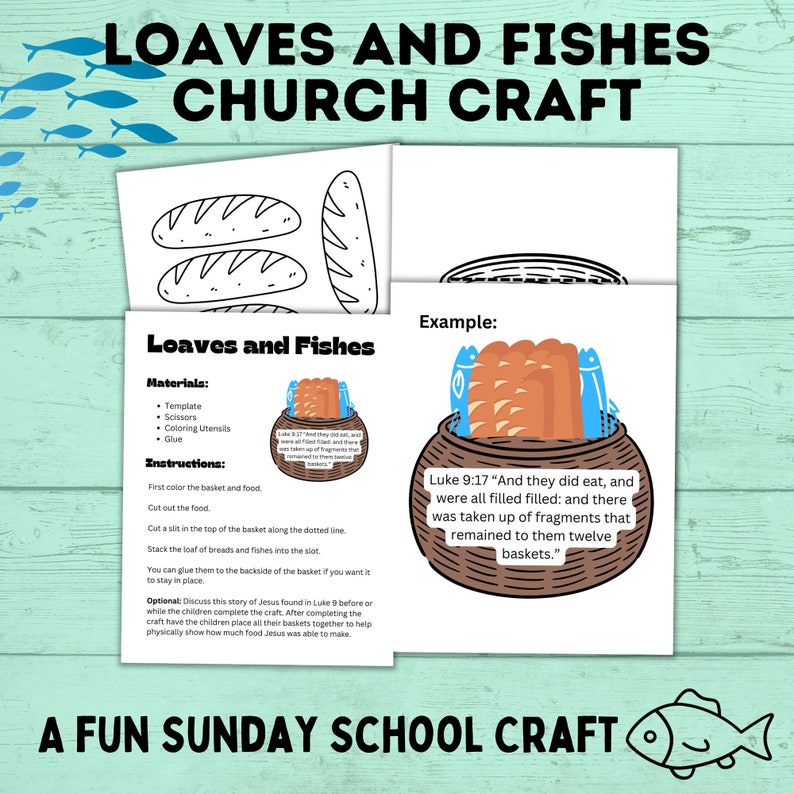 Bread of Life | Loaves and Fishes Craft for Sunday School | Jesus Craft ...