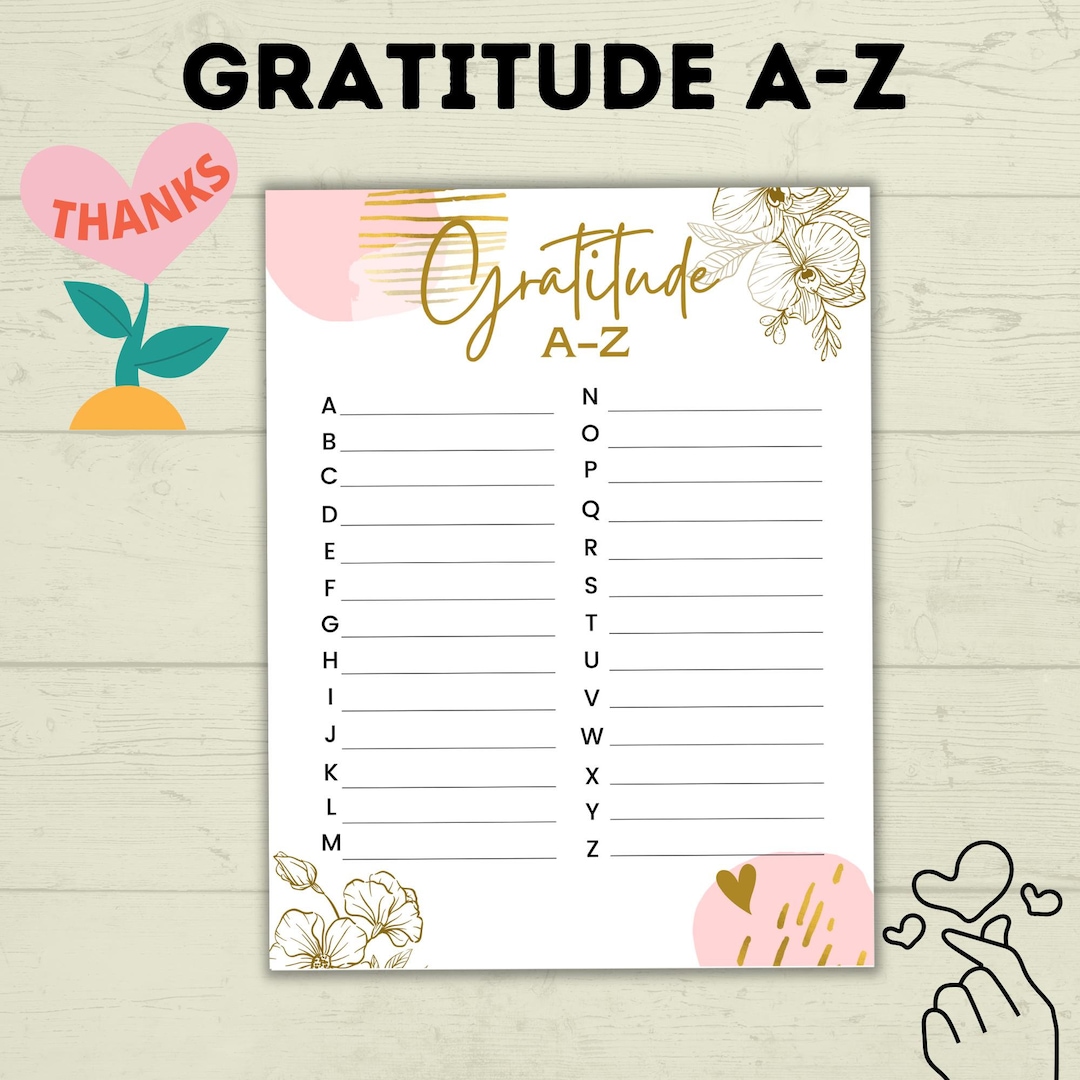 Gratitude A-Z | Gratitude Alphabet Game | Gratitude Game | Thankful ...