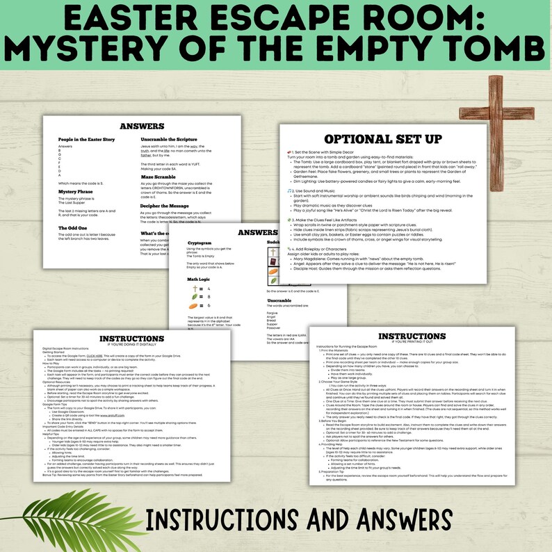 Bible Escape Room, Easter Escape Room, New Testament Activity, Sunday ...