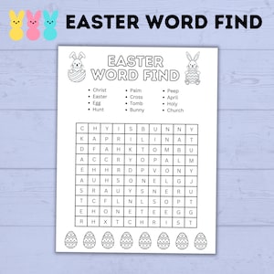 Easter Word Find for Kids | Easter Games| Easter Party | Easter ...
