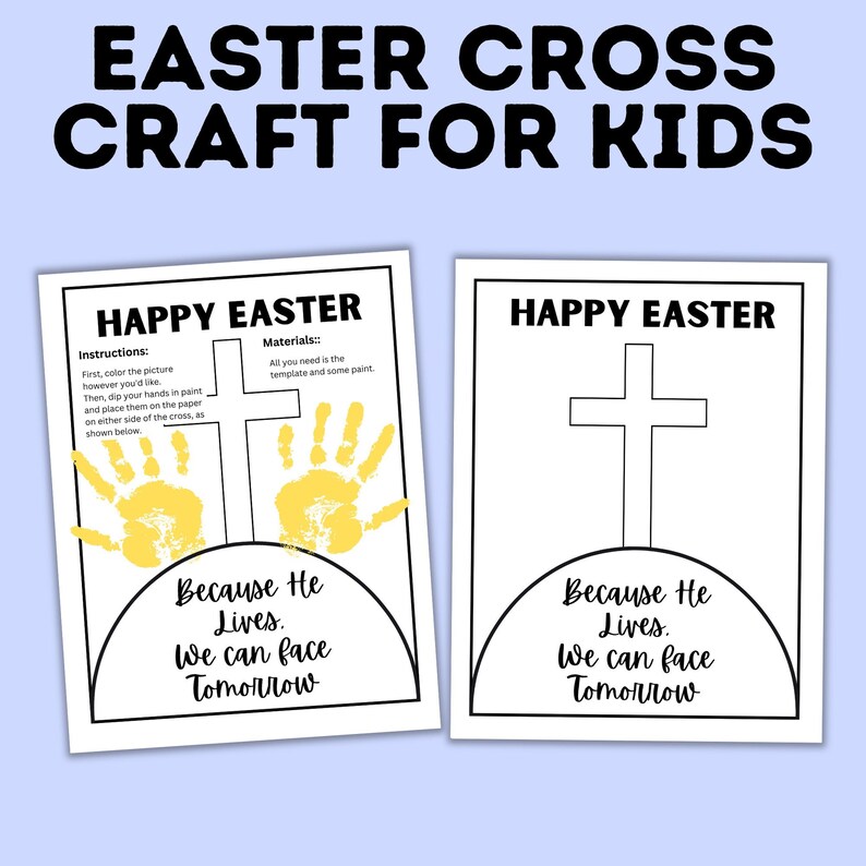He is Risen | Easy Easter Crafts | Easter Cross Craft for Kids | Easter ...