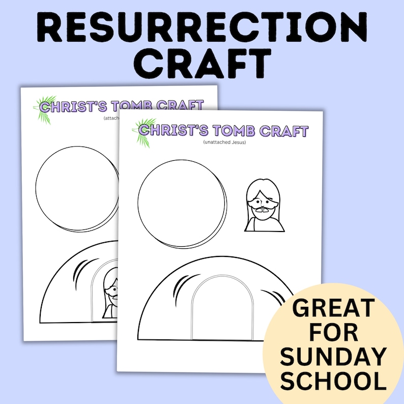 Easy Easter Craft | Bible Craft Open Tomb | Resurrection Craft | Christ ...