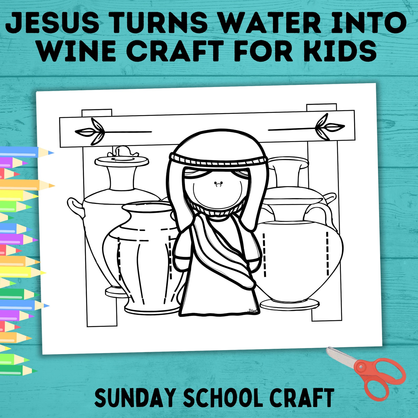 Jesus Craft Bible Craft Water Into Wine Craft Jesus Miracles Craft Kids ...