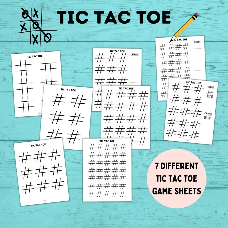 Tic Tac Toe Game Sheet for Kids | Pen and Pencil Games | Kids Games ...