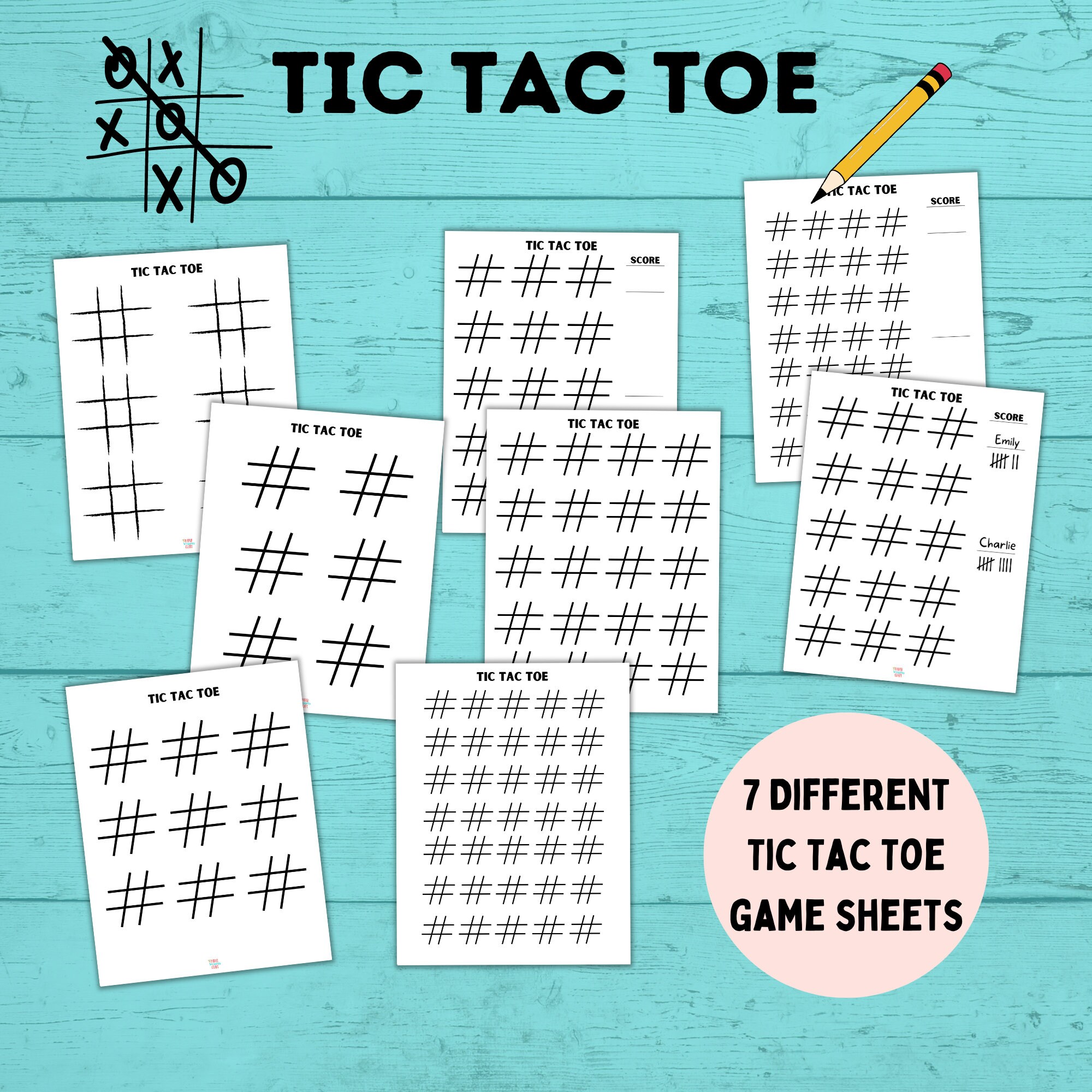 Tic Tac Toe Game Sheet for Kids | Pen and Pencil Games | Kids Games ...