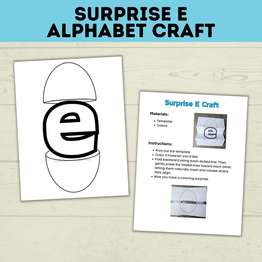 Surprise Egg Letter E Craft | Toddler Craft | Preschool Crafts | Kids ...