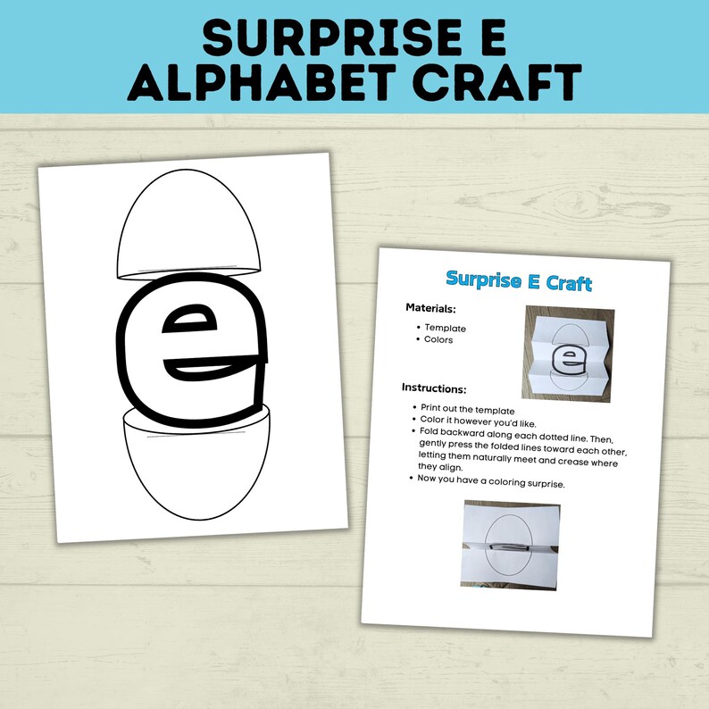 Surprise Egg Letter E Craft Toddler Craft Preschool Crafts Kids Crafts ...