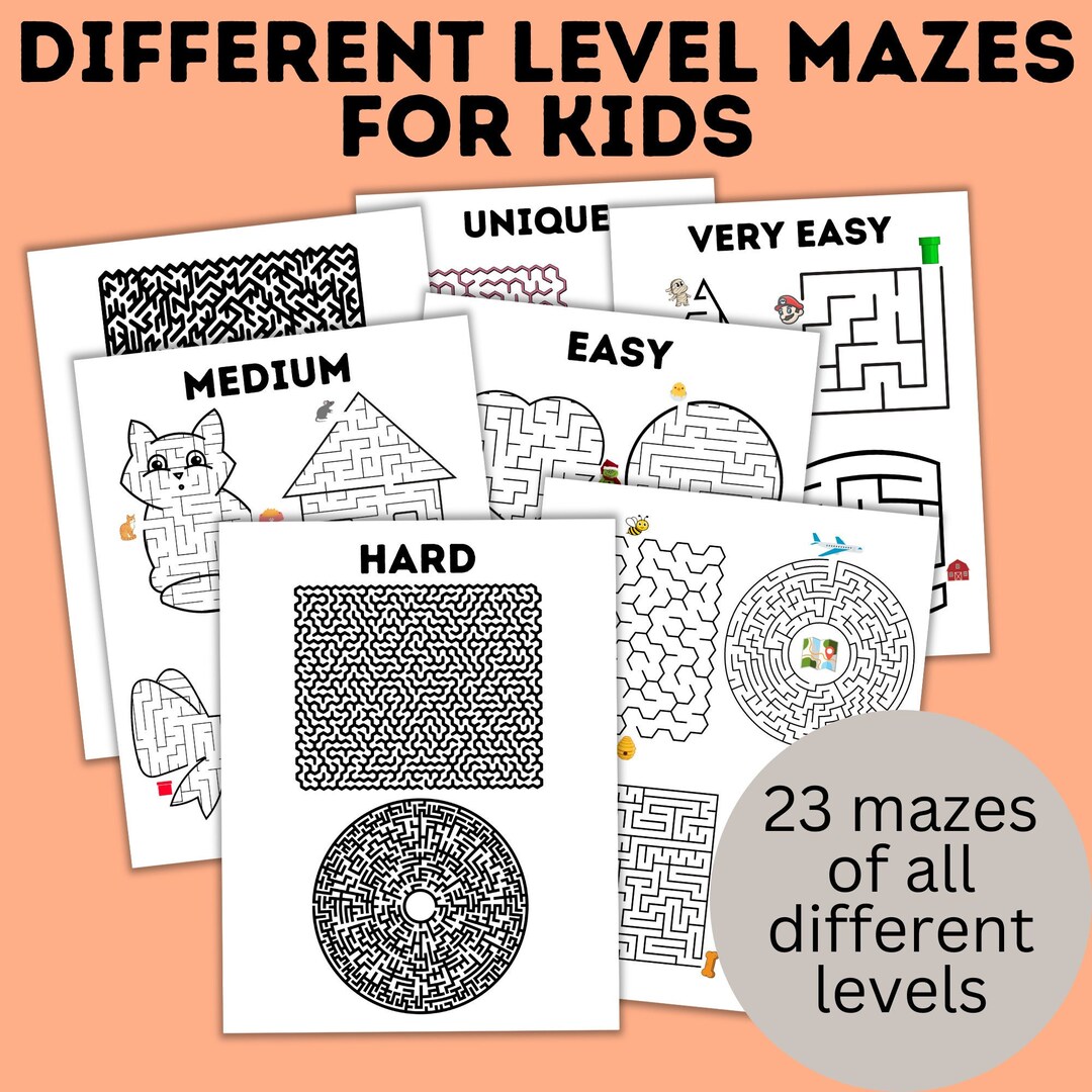 Mazes for Kids | Different Level Mazes for Kids | Kids Mazes | Hard ...
