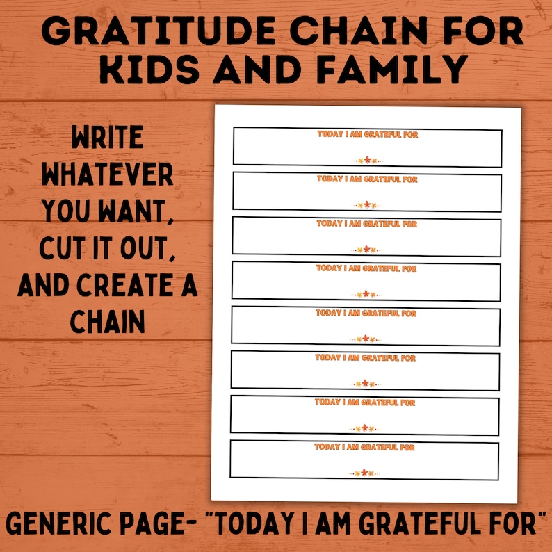 Gratitude Chain Craft | Gratitude Chain Activity | Gratitude Chain With ...
