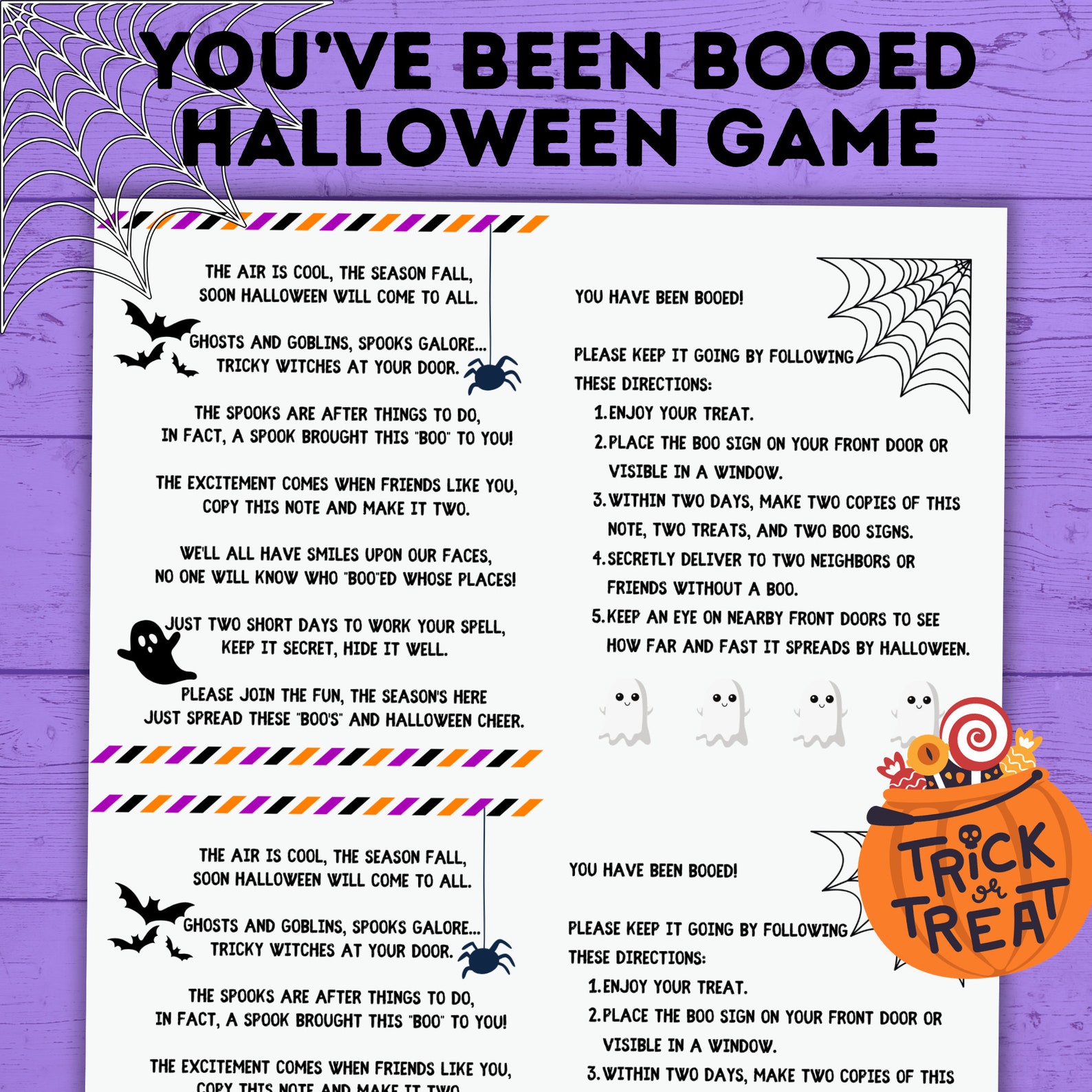 You've Been Booed Halloween Game Halloween Printables Halloween Party ...