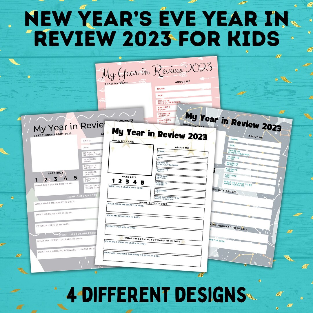 2023 Time Capsule Sheets New Year's Eve Printable New Year's Eve Game ...